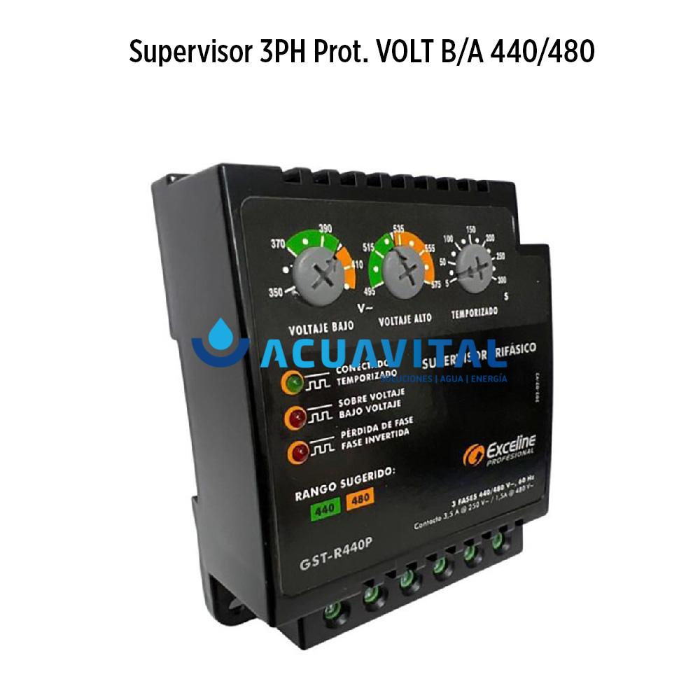 Protector voltaje bomba 440V EXCELINE GST-R440P