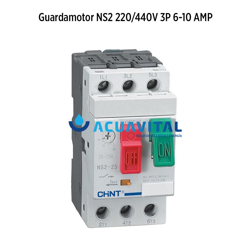 Guardamotor para tablero 4-6 3Amp CHINT 20600050